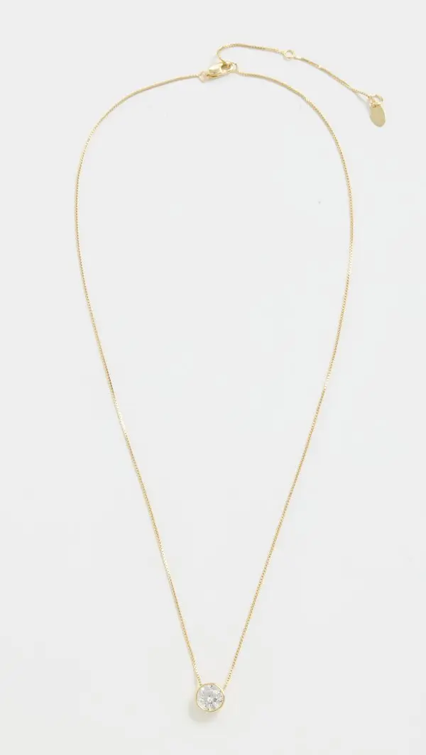 Shashi Solitaire Moissanite Vermeil Necklace