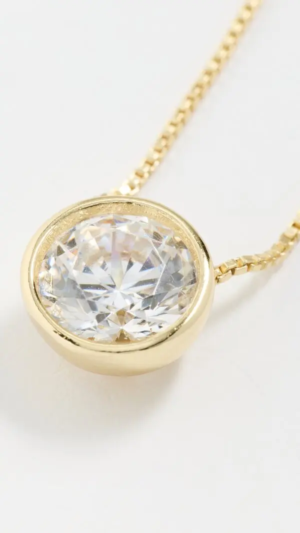 Shashi Solitaire Moissanite Vermeil Necklace