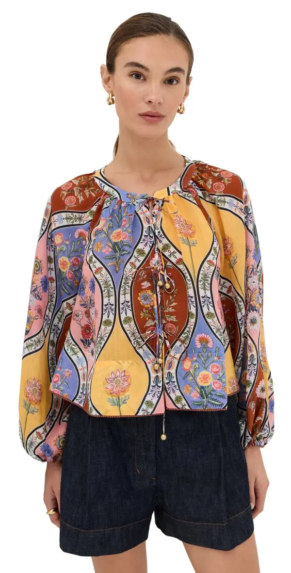 Borgo De Nor Henri Floral-print Top - Multi