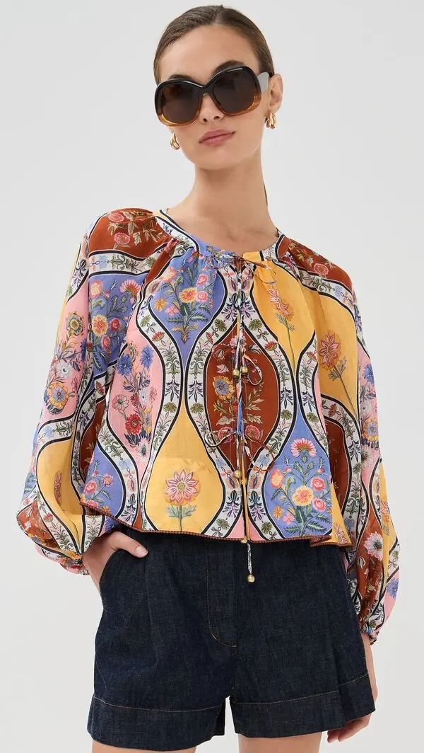 Borgo De Nor Henri Floral-print Top - Multi