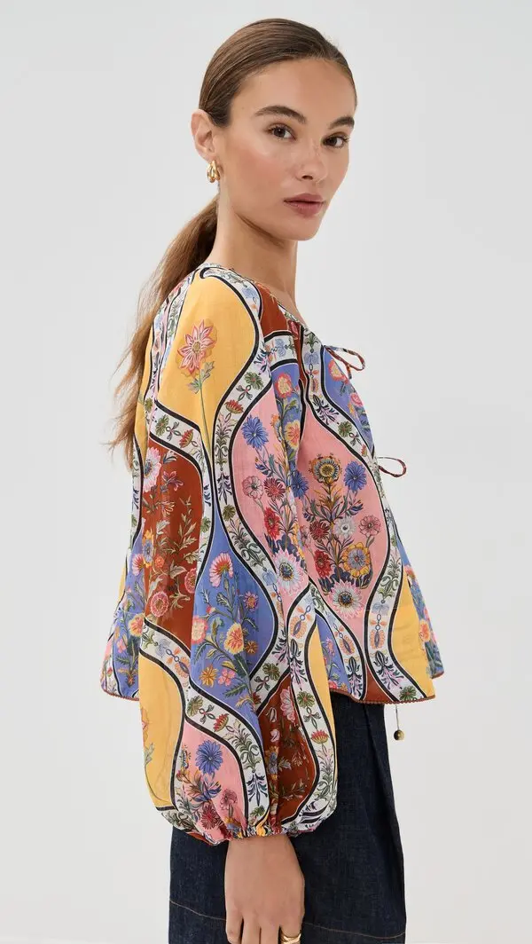 Borgo De Nor Henri Floral-print Top - Multi