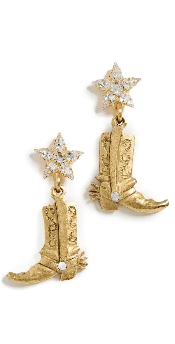 ELIZABETH COLE Boots Dangle Earrings - Crystal