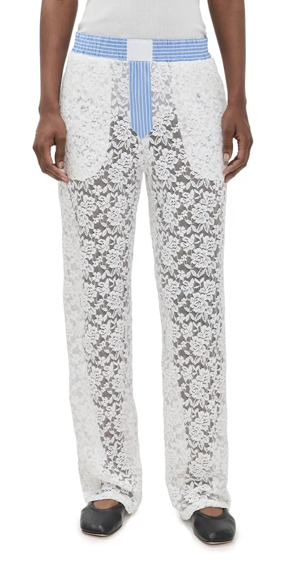 Lioness Cobain Lace Pants - Porcelain