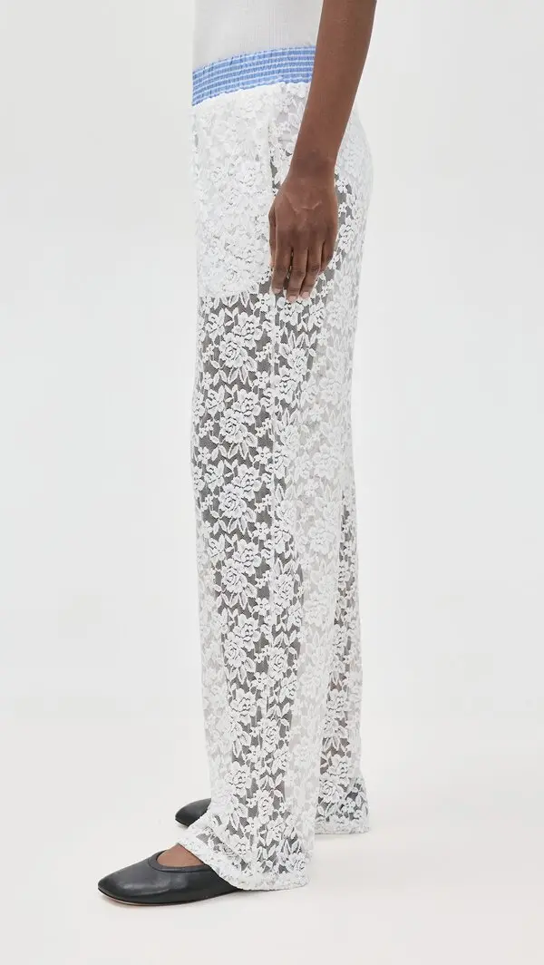 Lioness Cobain Lace Pants - Porcelain