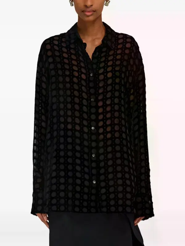 FERRAGAMO Devoré-effect Velvet Shirt