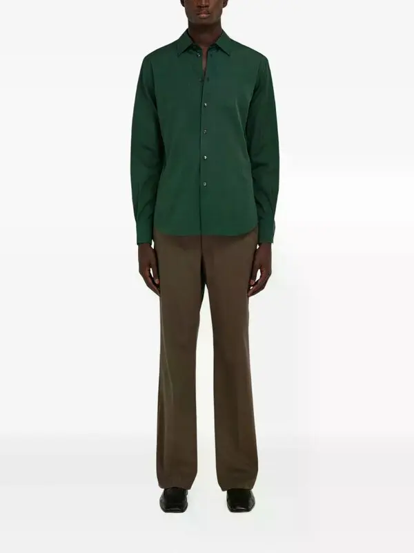 FERRAGAMO Micro-patterned Shirt - Green