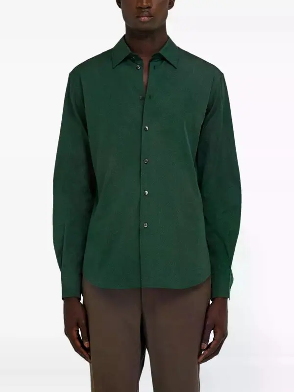 FERRAGAMO Micro-patterned Shirt - Green