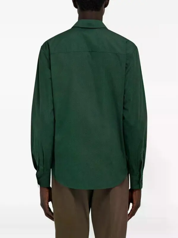 FERRAGAMO Micro-patterned Shirt - Green