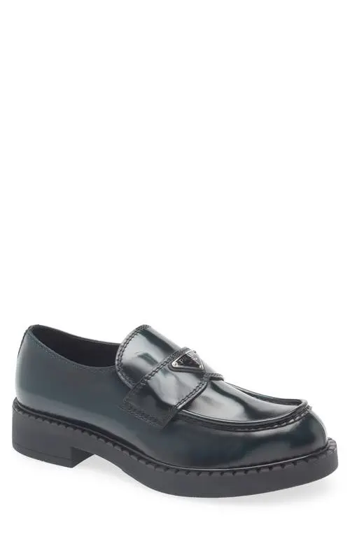 Prada Leather Loafer - Bosco