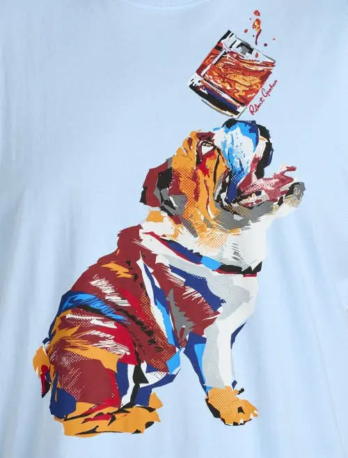 ROBERT GRAHAM BY DXL Big & Tall Whiskey Dog Graphic Tee