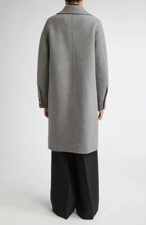 JIL SANDER Relaxed Virgin Wool Coat - Pebble