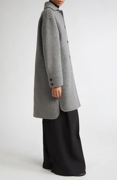JIL SANDER Relaxed Virgin Wool Coat - Pebble