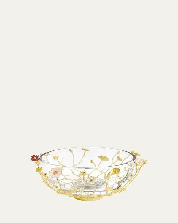 Michael Aram Wildflowers Serving Glass Bowl