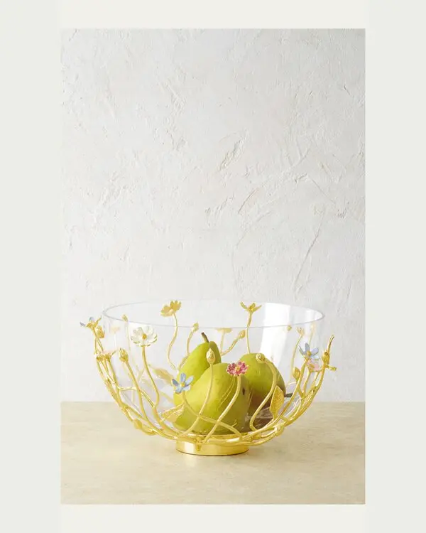 Michael Aram Wildflowers Serving Glass Bowl