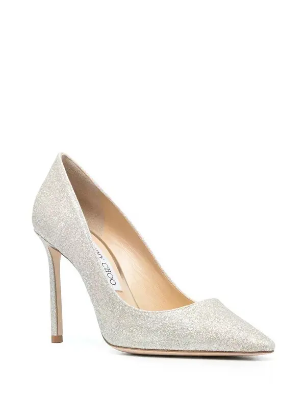 JIMMY CHOO Romy 100 Glitter Pumps