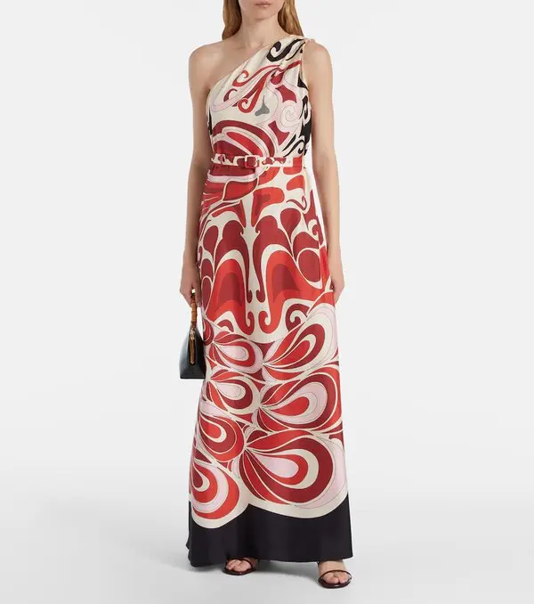 La DoubleJ Roy Phoenix Silk Twill Maxi Dress - Multicoloured