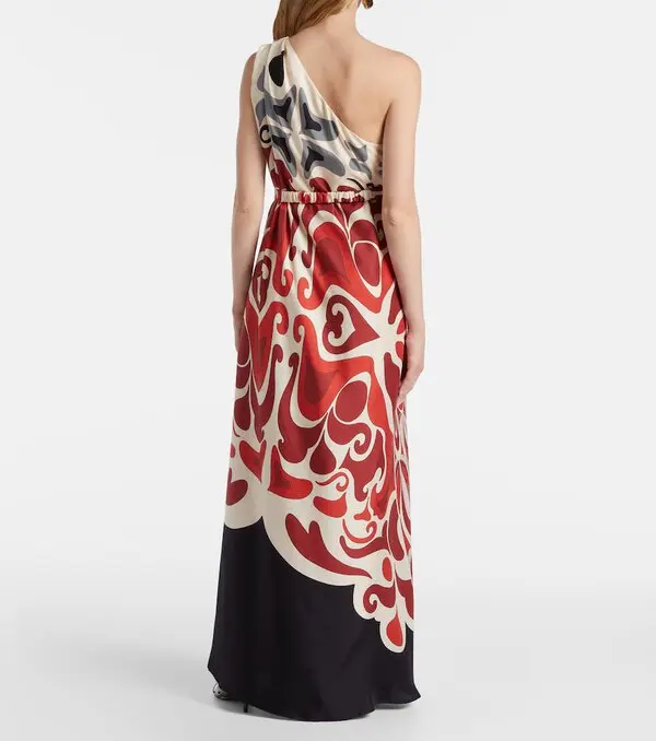 La DoubleJ Roy Phoenix Silk Twill Maxi Dress - Multicoloured