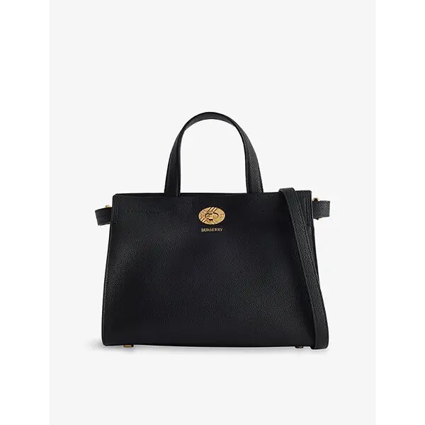 Burberry Mini Leather Tote Bag - Black