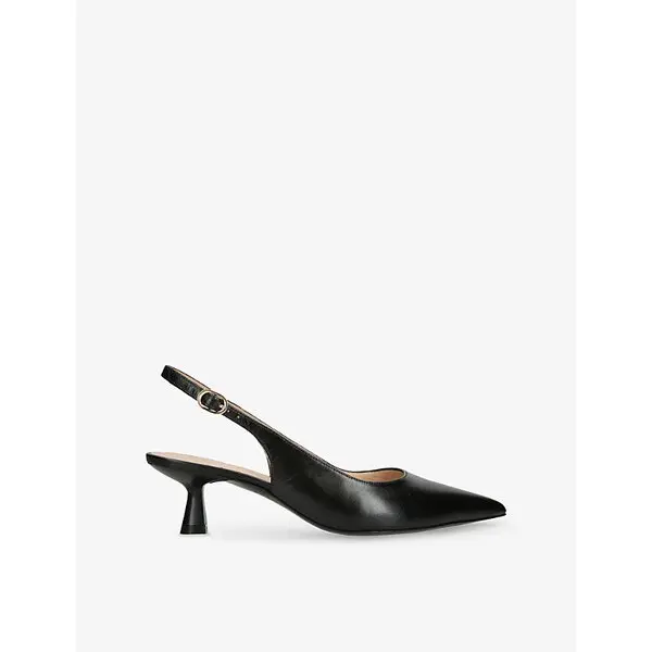 STUART WEITZMAN Sculpt 50 Leather Slingback Courts