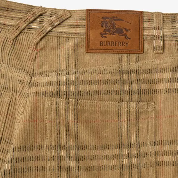 Burberry Check Corduroy Trousers