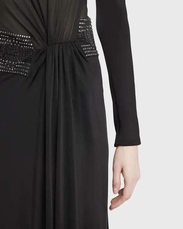 Giorgio Armani Crystal Embellished Jersey Gown