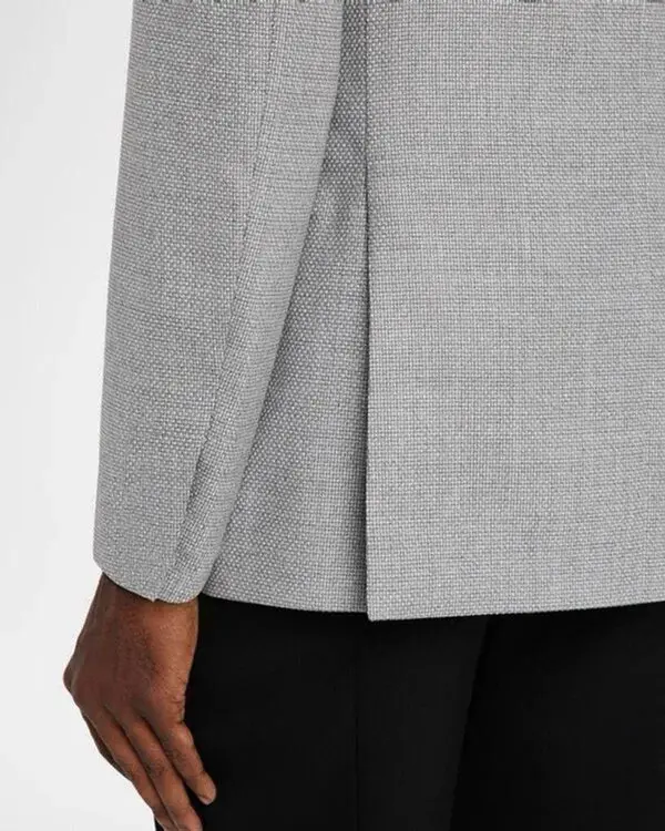 Brioni Apos;s Wool Hopsack Single-breasted Blazer - Lead