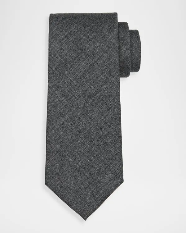Brunello Cucinelli Lightweight Wool Tie - Grey