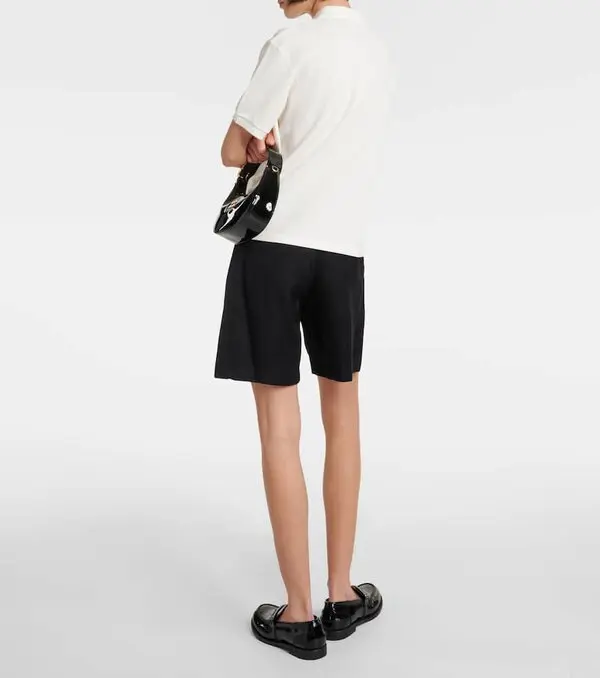 Miu Miu Cotton Pique Polo Shirt With Logo Detail
