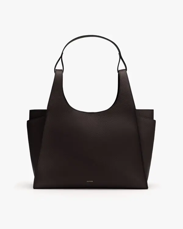 Cuyana Double Loop Satchel Bag - Mocha