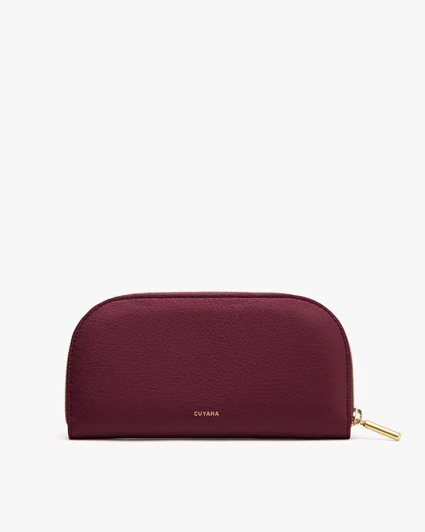 Cuyana Curved Zip Wallet - Cherry