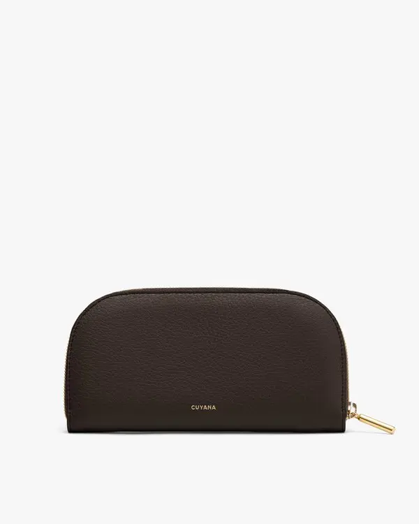 Cuyana Curved Zip Wallet - Mocha