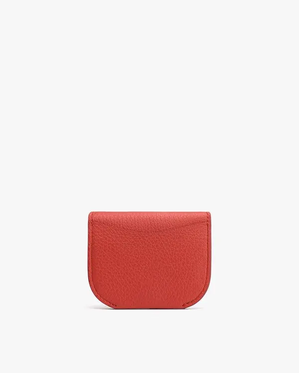Cuyana Fold Cardholder - Dark Coral