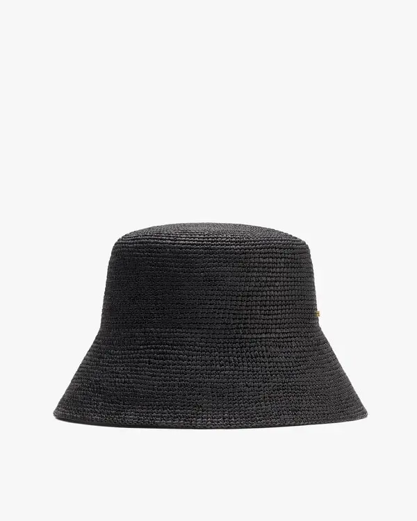 Cuyana Toquilla Straw Bucket Hat - Black