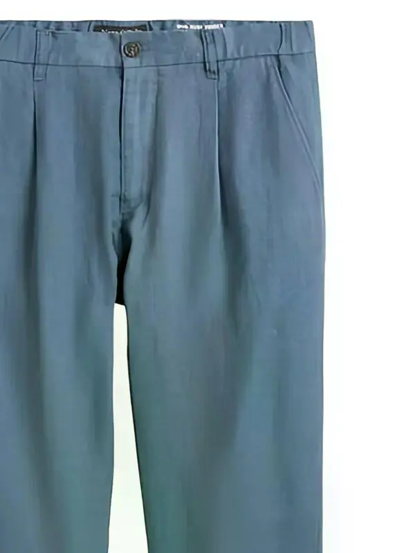 Marc O'polo Pleat-detailed Linen Chinos - Blue