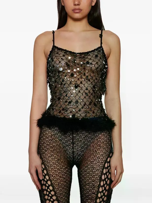 ROBERTA EINER Sequin-embellished Top