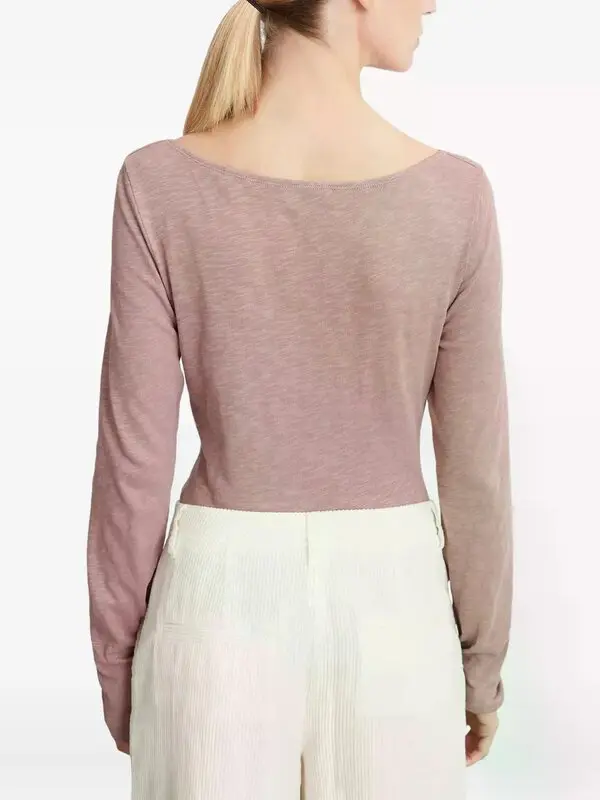 Marc O'polo Long-sleeve Boat-neck Top - Pink