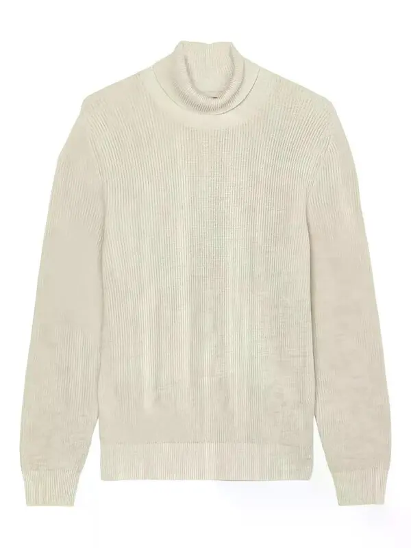Marc O'polo Roll-neck Ribbed Sweater - Neutrals