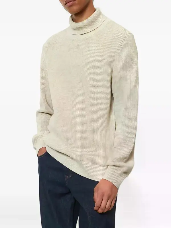 Marc O'polo Roll-neck Ribbed Sweater - Neutrals