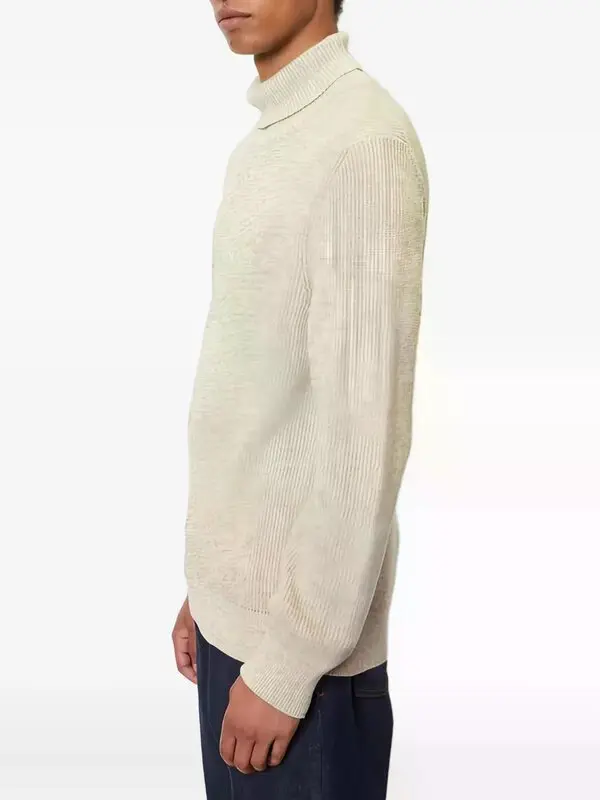 Marc O'polo Roll-neck Ribbed Sweater - Neutrals