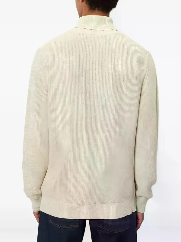 Marc O'polo Roll-neck Ribbed Sweater - Neutrals