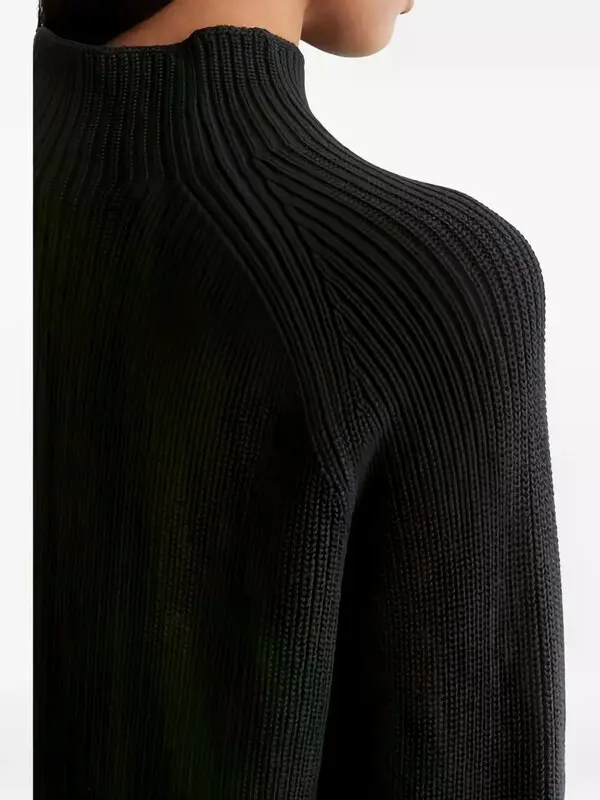 Marc O'polo Ribbed High-neck Jumper - Black