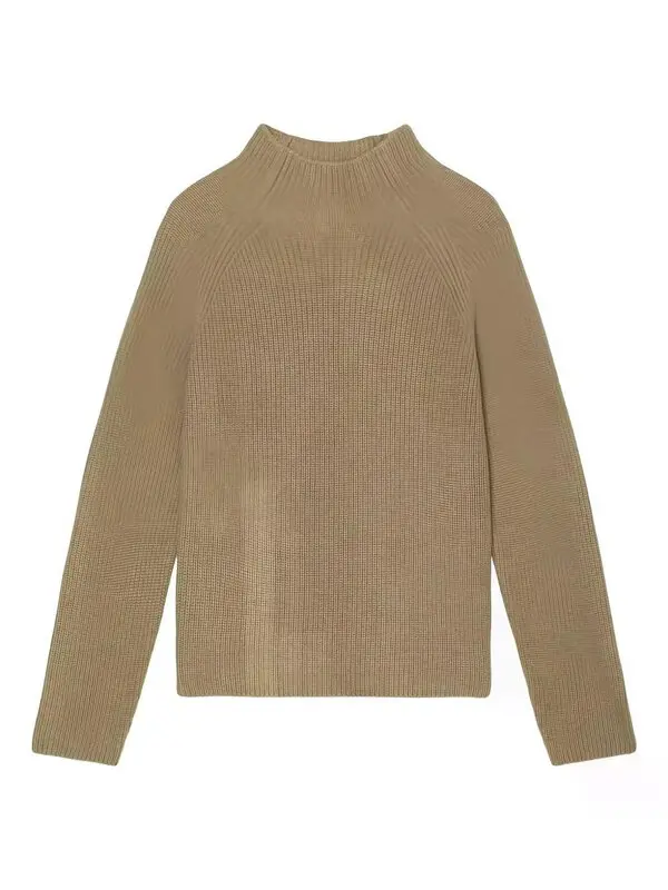 Marc O'polo Ribbed High-neck Sweater - Brown