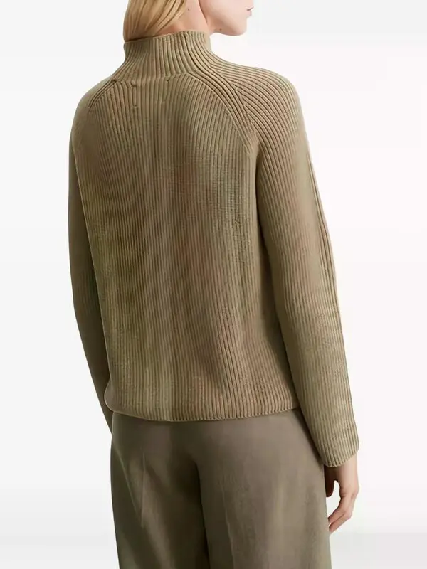 Marc O'polo Ribbed High-neck Sweater - Brown