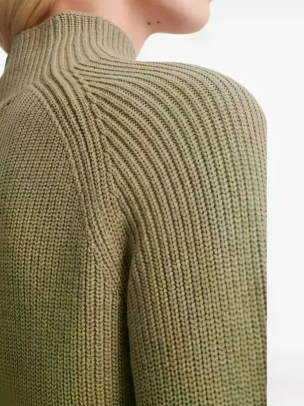 Marc O'polo Ribbed High-neck Sweater - Brown