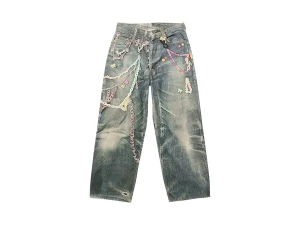 Acne Studios Vintage Chain Detail Loose Jeans