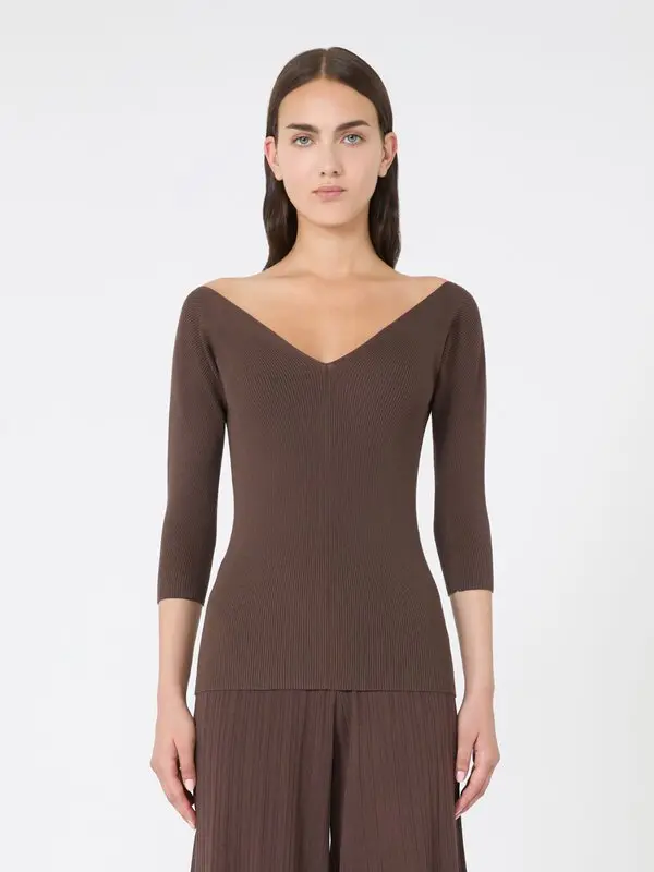Max Mara Slim-fit Viscose Yarn Sweater