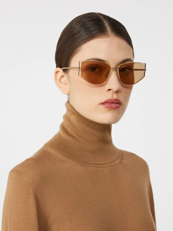 Max Mara Matte Camel Women\'s Cat-Eye Polarized Sunglasses 50mm Max Mara Cat-Eye Sunglasses - Camel | Editorialist main image 4