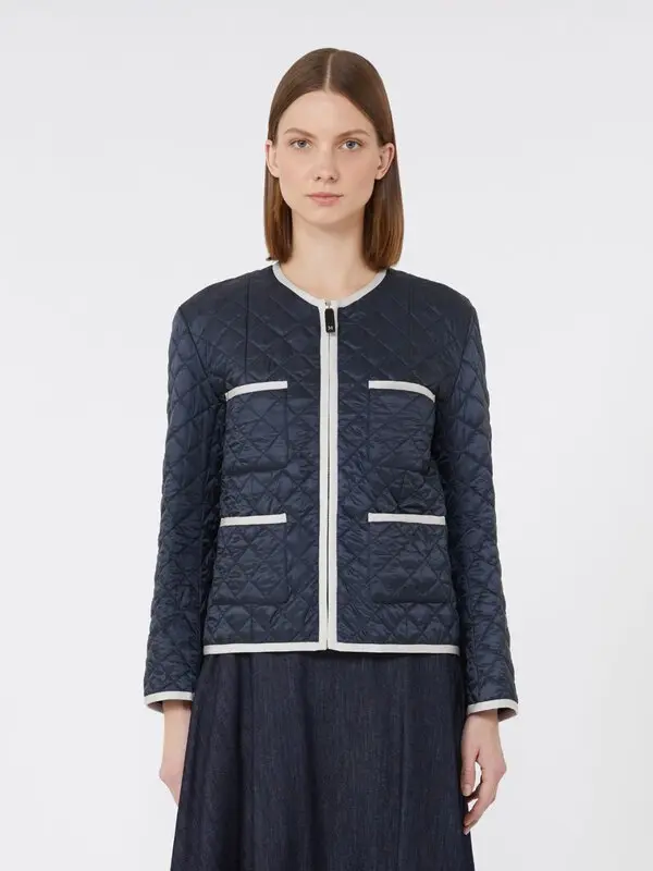 Max Mara Quilted Padded Jacket - Midnightblue