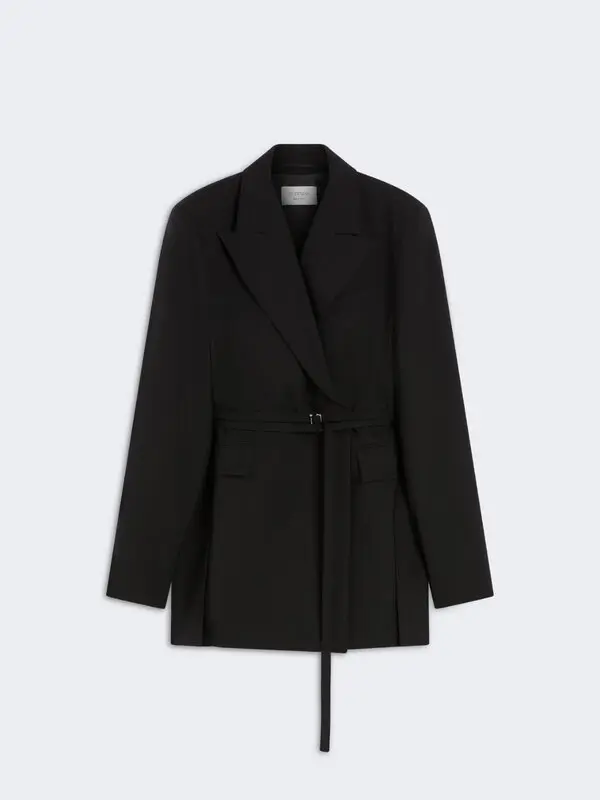 Max Mara Long Wool Blazer - Black