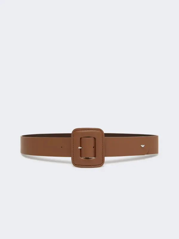 Max Mara Nappa Sheepskin Belt - Tobacco